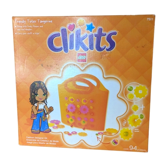 Lego | Toys | Lego Click Its Trendy Totes Tangerine Lego Store Lego Kit ...